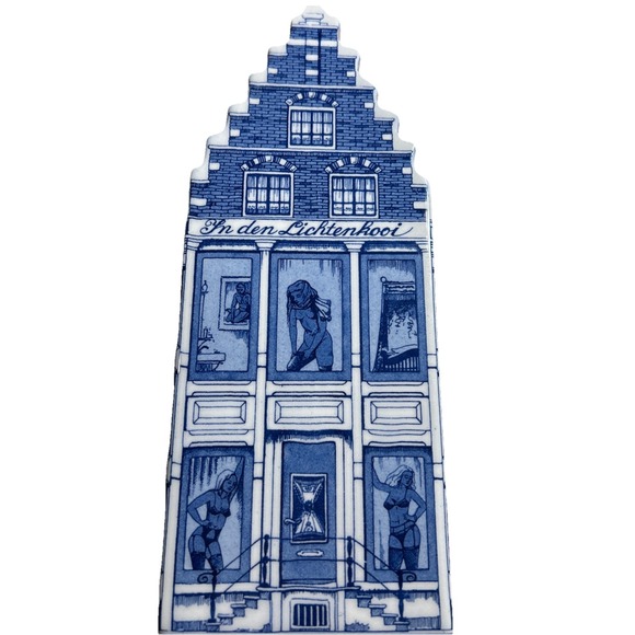 Art | Vintage Delft Blue Handpainted 15 Holland Lichtekooi 100 Brothel ...